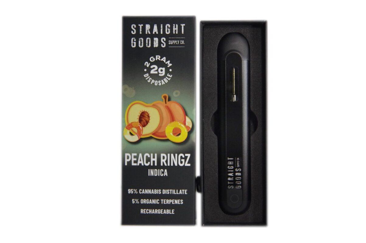 Straight Goods Disposable Pen – Peach Ringz (2G) - Indica | Prime Buds